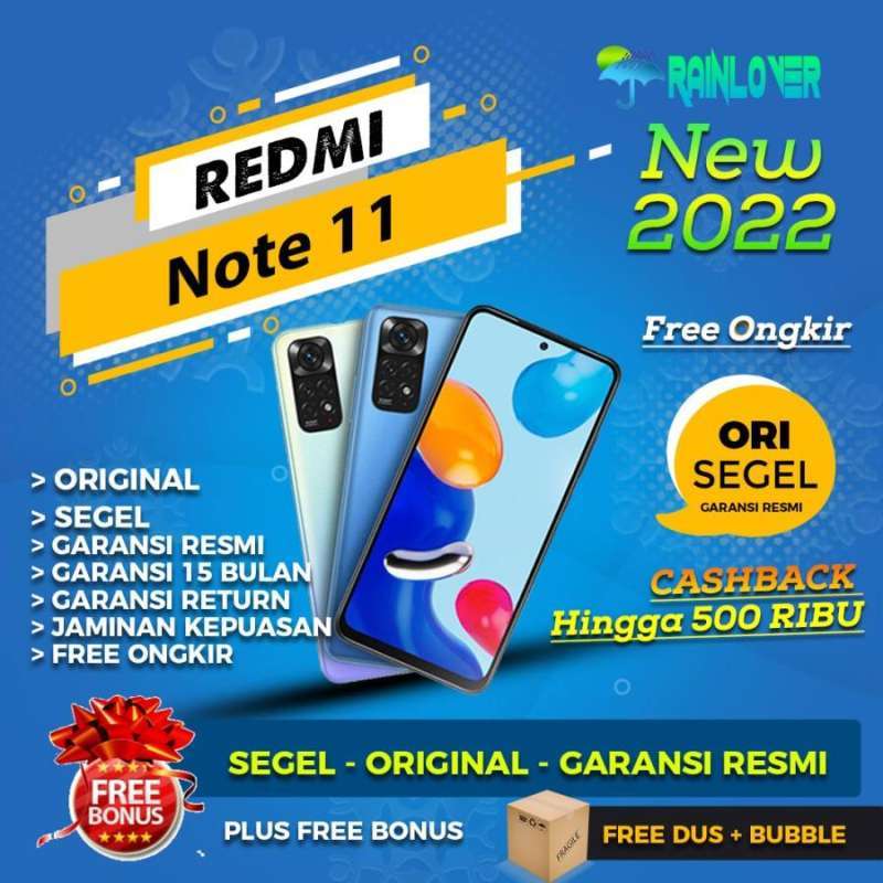 Jual Xiaomi Redmi Note 11 (4GB+128GB) 50MP AI Quad Kamera SEGEL ORIGINAL di Seller Rainlover ...