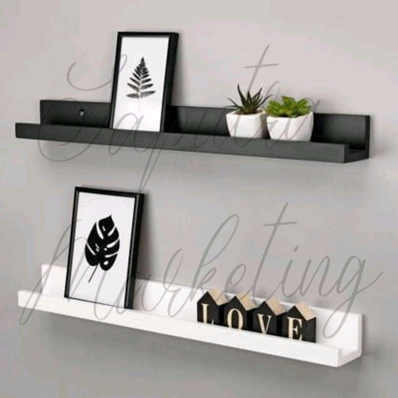 Jual Rak Buku Dinding Minimalis/rak Foto/rak Pajangan Ruang Tamu -60cm ...
