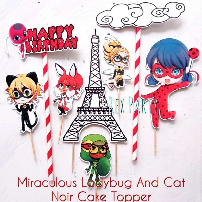 Jual Miraculous Ladybug Cake Topper Topper Miraculous Cake Topper