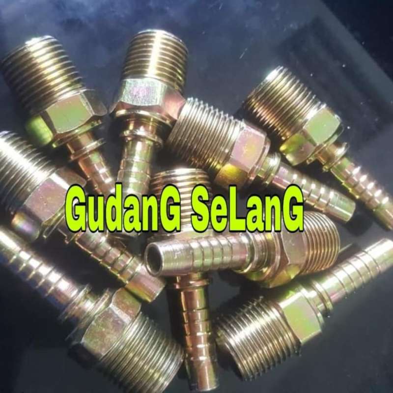 Jual Nepel Selang Male Drat Luar 5/8 Fitting Mb Besi Hidrolik Alat ...