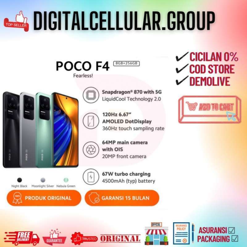 Jual XIAOMI POCO F4 6/128 GB 8/256 GB RESMI - 6/128 GB NEBULA GREEN di Seller ...
