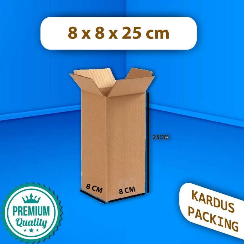 Jual KARDUS DUS BOX KEMASAN PACKAGING BOTOL TEMPAT MINUM BOX 8X8X25 CM ...