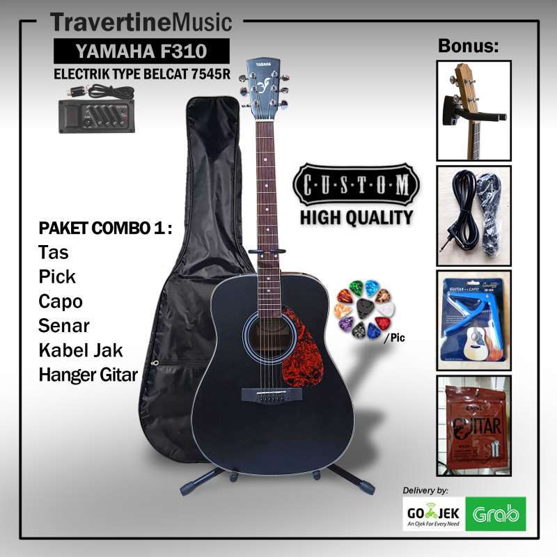 Jual Gitar Akustik Yamaha F310 with equalizer - Combo1 Hitam di Seller ...