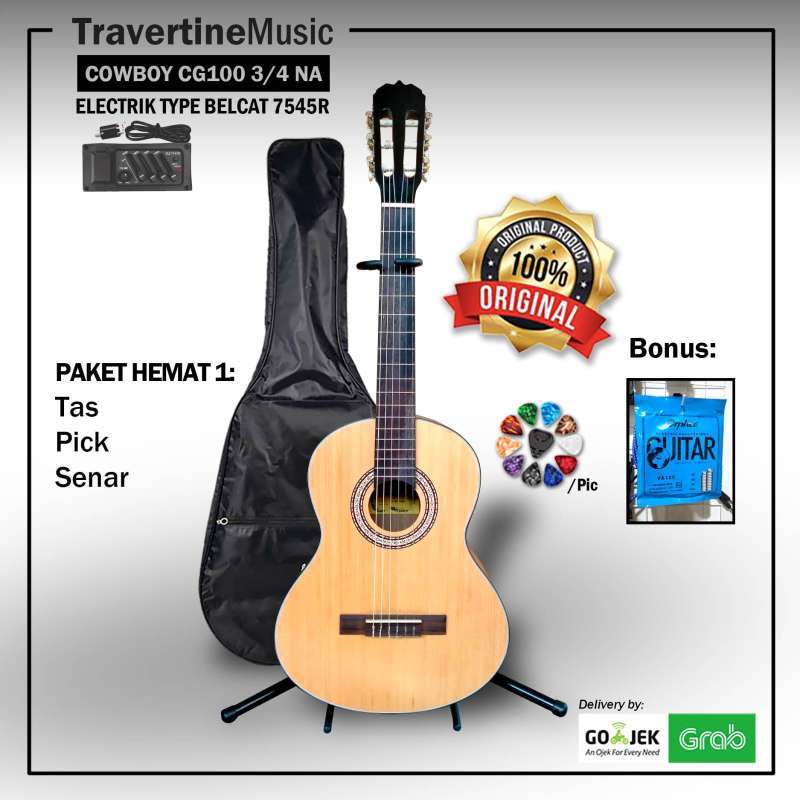 Jual Gitar Akustik Cowboy 3/4 CG-100 Original Classic Nylon Murah Pemula Elektrik - Hemat1 ...