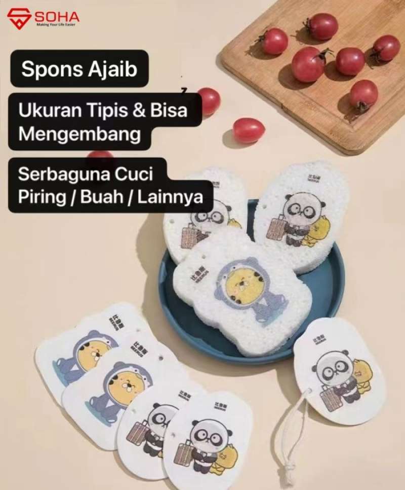 Promo ART-050 SPONS AJAIB CUCI PIRING ALAT CUCI SERBA GUNA SPONGE MANDI ...