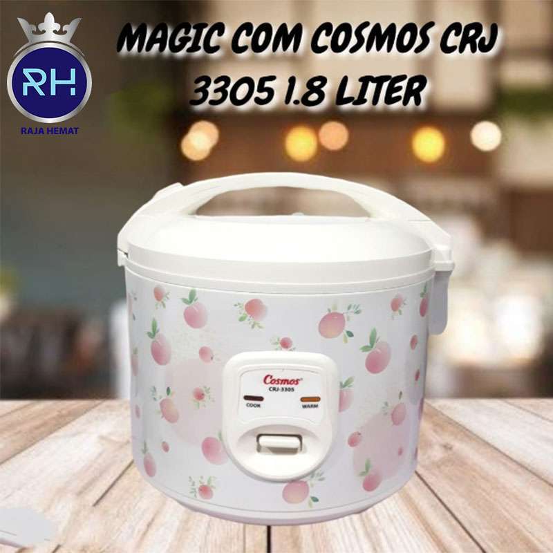 Jual Magic Com Cosmos CRJ 3305 / Magic COM Rice Cooker 3In1 1.8 Liter ...