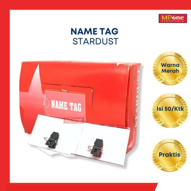 Jual Name Tag Plastik / Name Tag Stardust / Name Tag Jepit Di Seller Mp ...