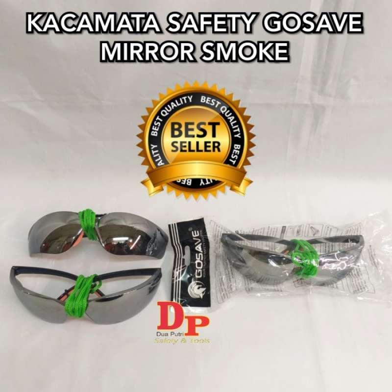 Jual KACAMATA SAFETY GOSAVE MIRROR SMOKE di Seller Taylaa Shop ...