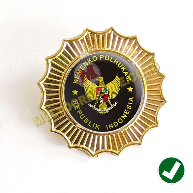Jual Pin Logo Kemenko Polhukam Pin Kemenko Polhukam RI Model Bunga ...