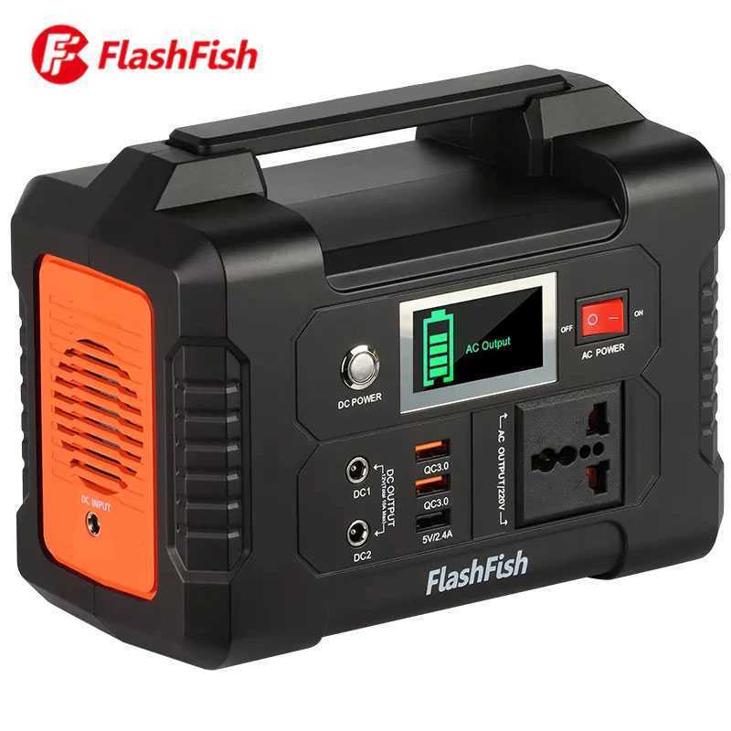 Jual GST FlashFish Power Supply Station Solar Generator 200W 40800mAh ...