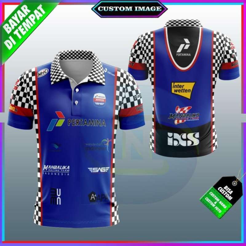 Jual Kaos Wangki Polo T-shirt Mandalika Racing Team Berkerah Sirkuit ...