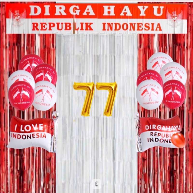 Jual Paket Dekorasi Dirgahayu RI HUT RI Merah Putih Indonesia SET ...