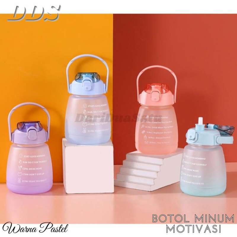 Jual Botol Minum Motivasi 1.2 Liter Botol Air Minum Penanda Pengingat ...