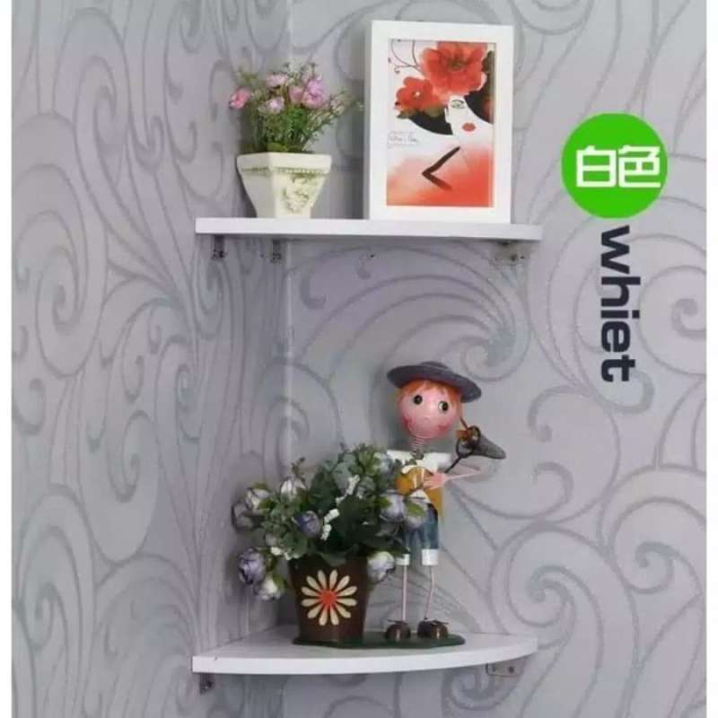Jual 3 in 1 Rack Sudut floating Rak Pojok Ambalan dinding Minimalis ...