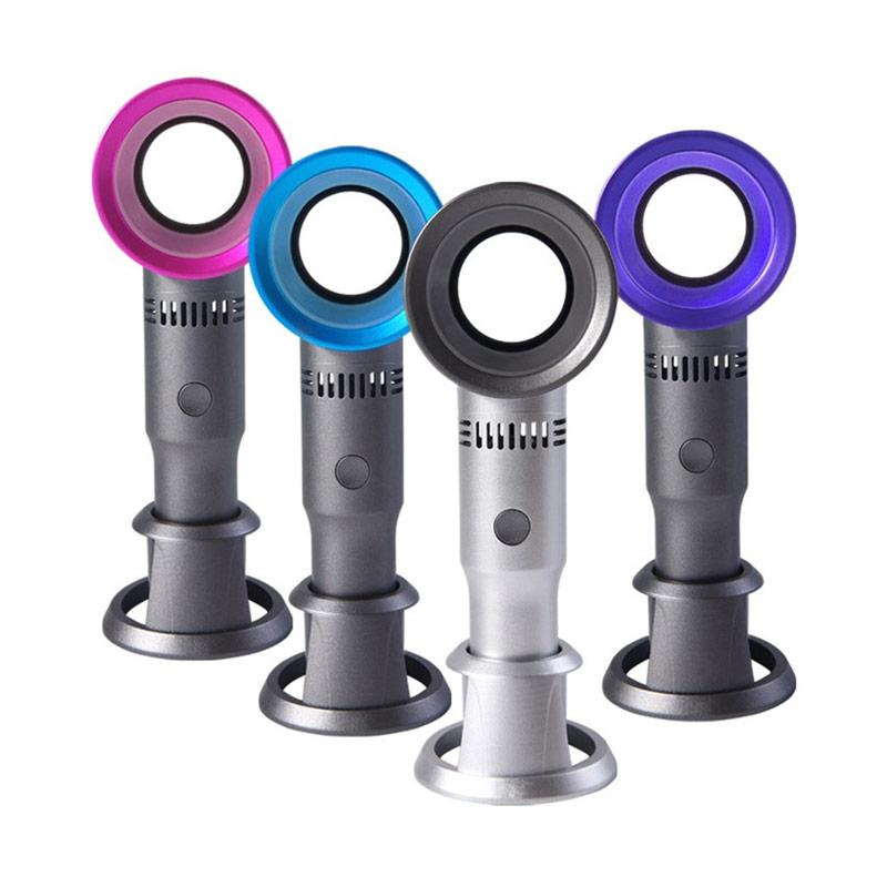 Jual H-ikea Mini Handheld Bladeless Fan With Detachable Base For Home ...