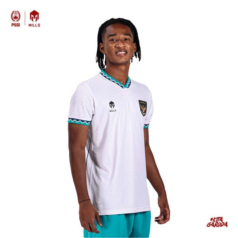 Jual Mills Timnas Indonesia Jersey Away Player Issue 1124ina White - L ...