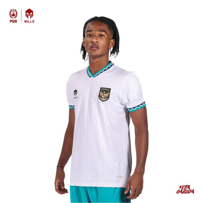 Jual Mills Timnas Indonesia Jersey Away Player Issue 1124ina White - L ...