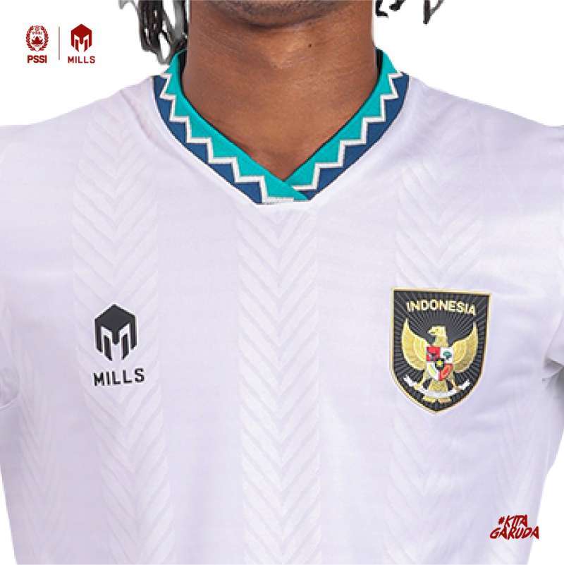 Jual Mills Timnas Indonesia Jersey Away Player Issue 1124ina White - L ...