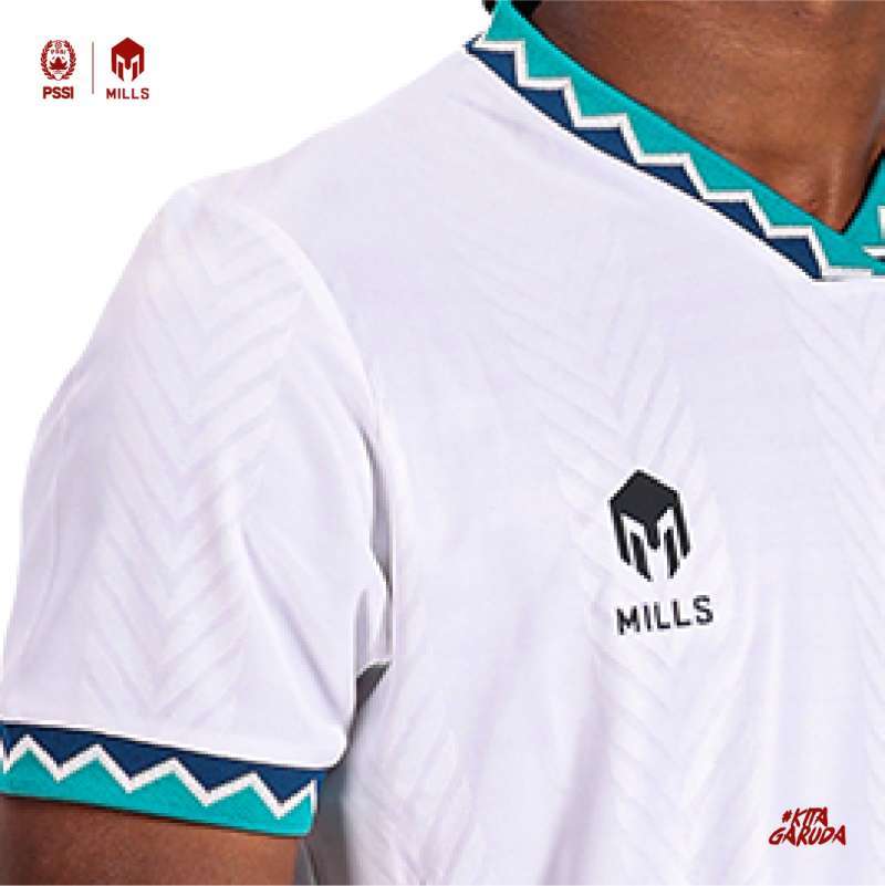 Jual Mills Timnas Indonesia Jersey Away Player Issue 1124ina White - L ...