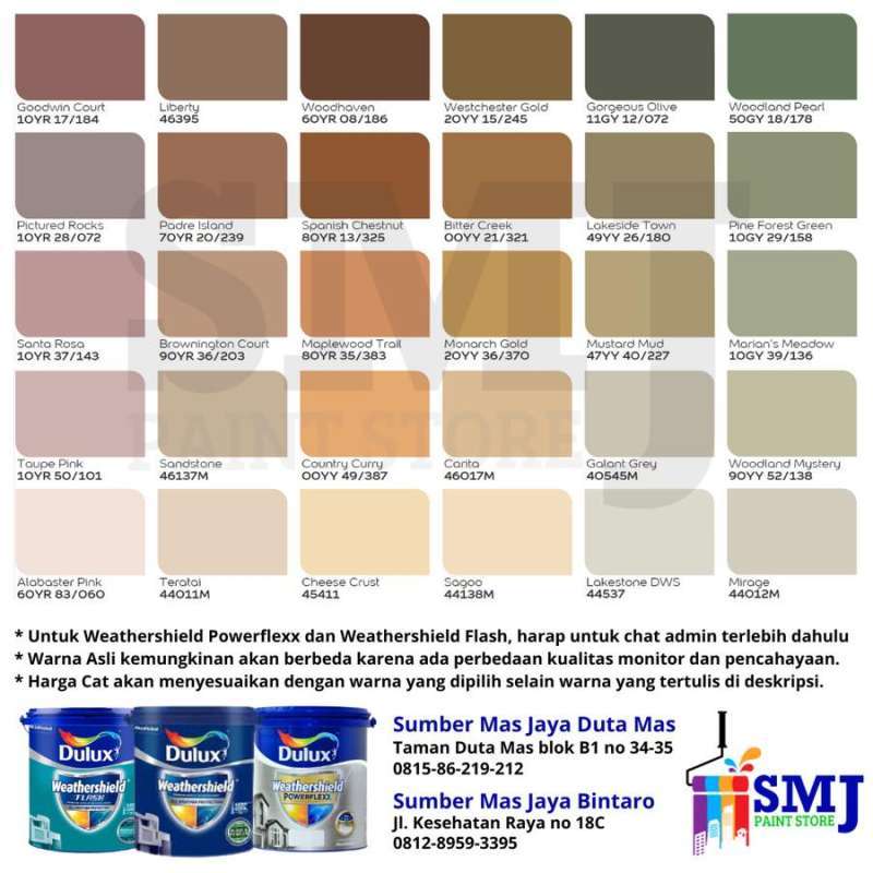 Jual Cat Tembok Eksterior Dulux Weathershield Warna Tinting 2 5ltr Di