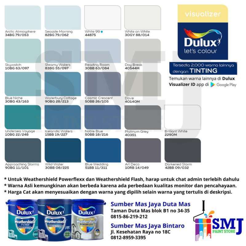 Jual Cat Tembok Eksterior Dulux Weathershield Warna Tinting 2 5ltr Di