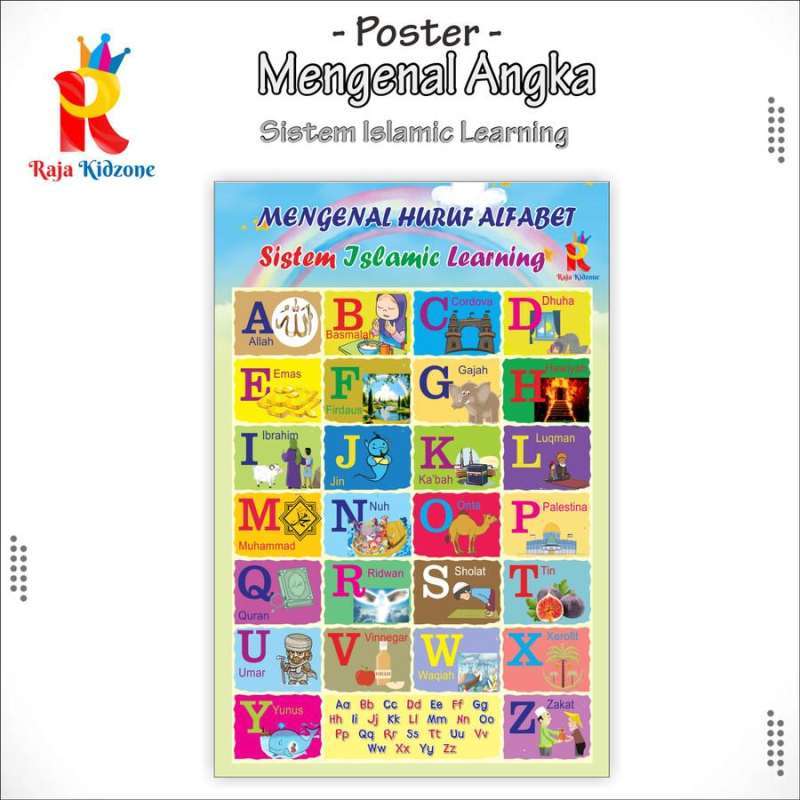 Jual Raja Kidzone Poster Edukasi Mengenal Huruf Abjad di Seller ...