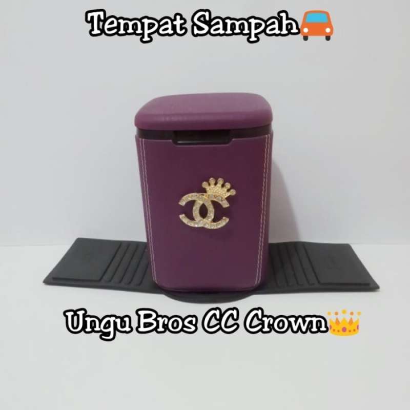 Jual Tempat Sampah Mobil CHANNEL CROWN Kulit Warna UNGU di Seller Wrenn ...