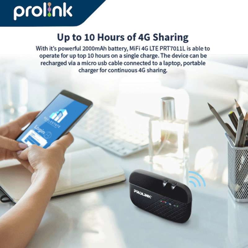 Promo Prolink Mifi Travel Modem Wifi Unlock 4g Lte + Powerbank Wireless ...
