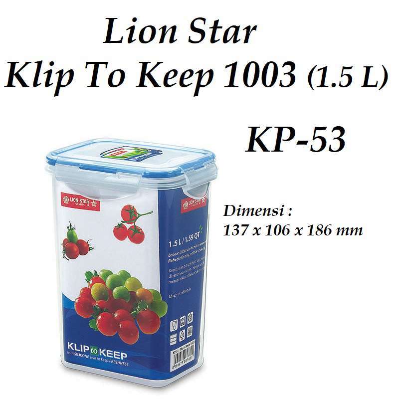 Promo Lion Star Klip To Keep 1003 (1.5 Lt) KP-53 / Toples Plastik ...