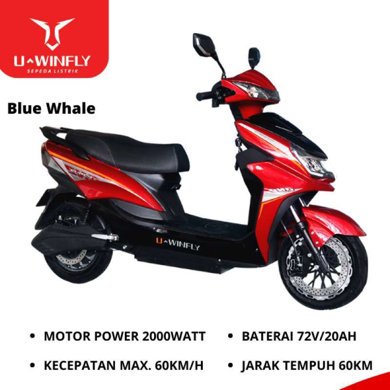 Promo Motor Listrik Uwinfly Blue Whale Garansi Resmi - Merah Diskon 11% ...