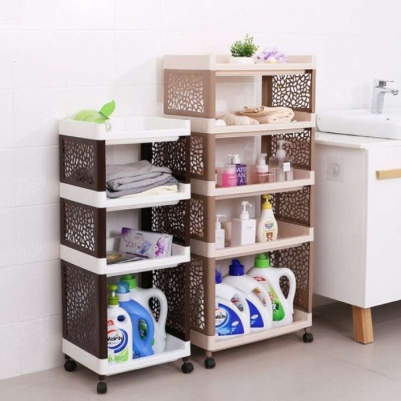 Jual RAK SUSUN SERBAGUNA PLASTIK 4 SUSUN LEMARI PORTABLE MULTIFUNGSI di ...