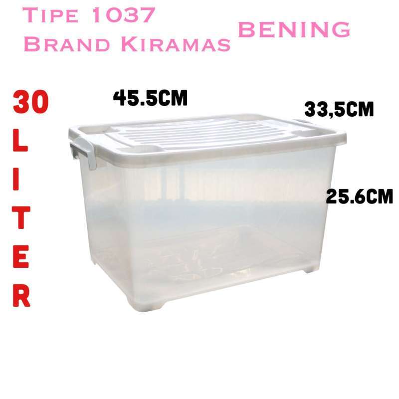 Jual Box Container Bening Transparan 30 liter MERK Gajah Merk ...