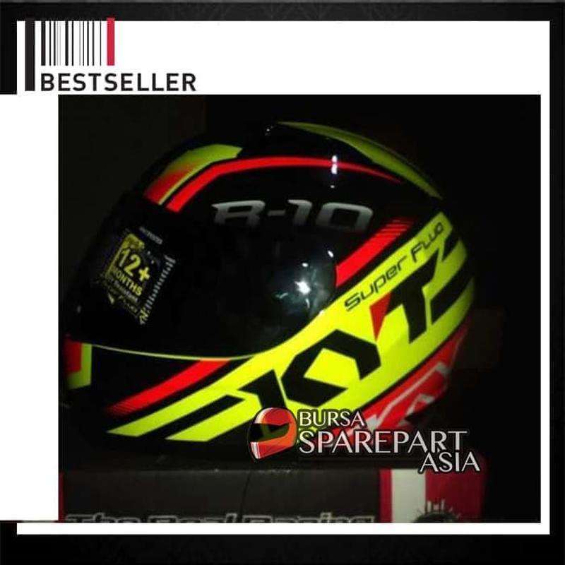 Jual Helm KYT R10 Super Flou Orange Yellow Fullface #1 R 10 Full Face ...