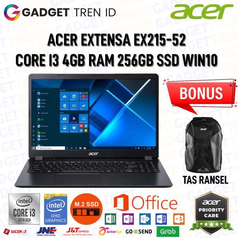 Jual Laptop Acer Extensa Ex215-52-37wn 15.6 Inch Core I3 4gb Ram 256gb ...