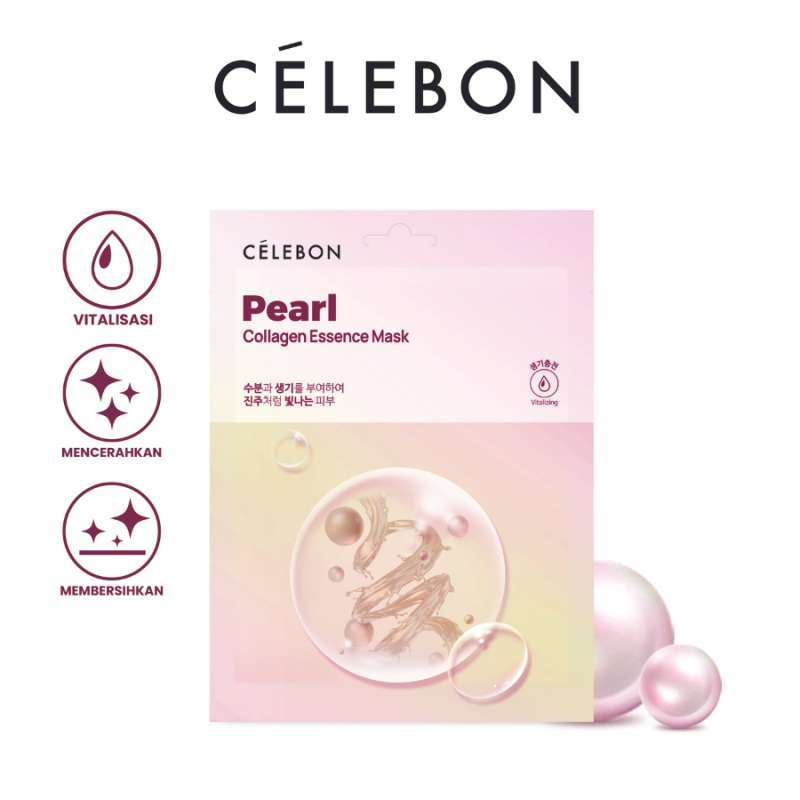 Jual [NEW PACKAGING] Celebon Pearl Collagen Essence Mask di Seller ...