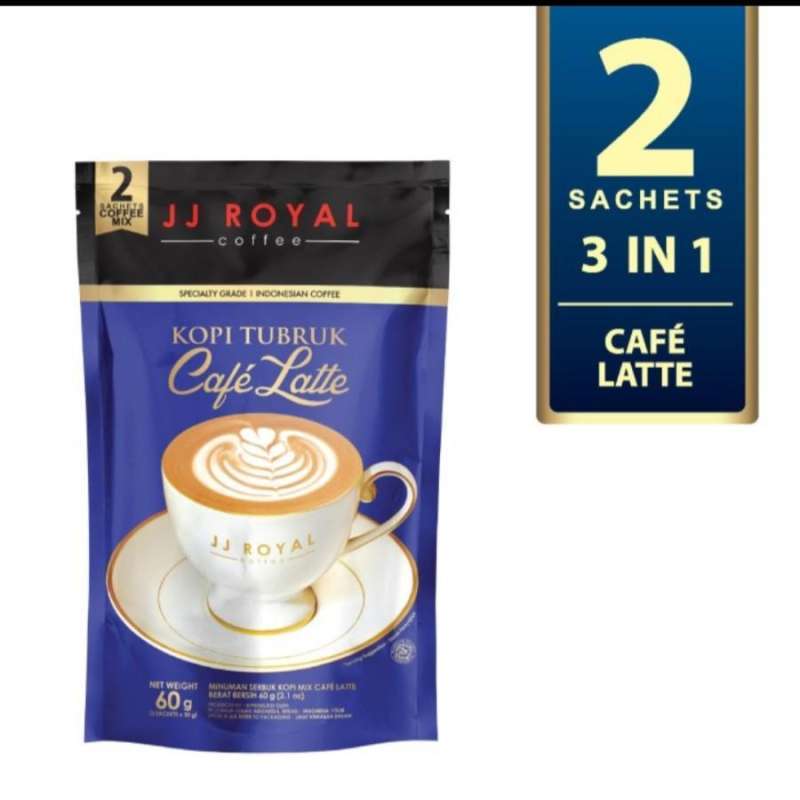 Jual JJ Royal Coffee Kopi Tubruk Cafe Latte Inner Bag @ 2 Sachets di ...