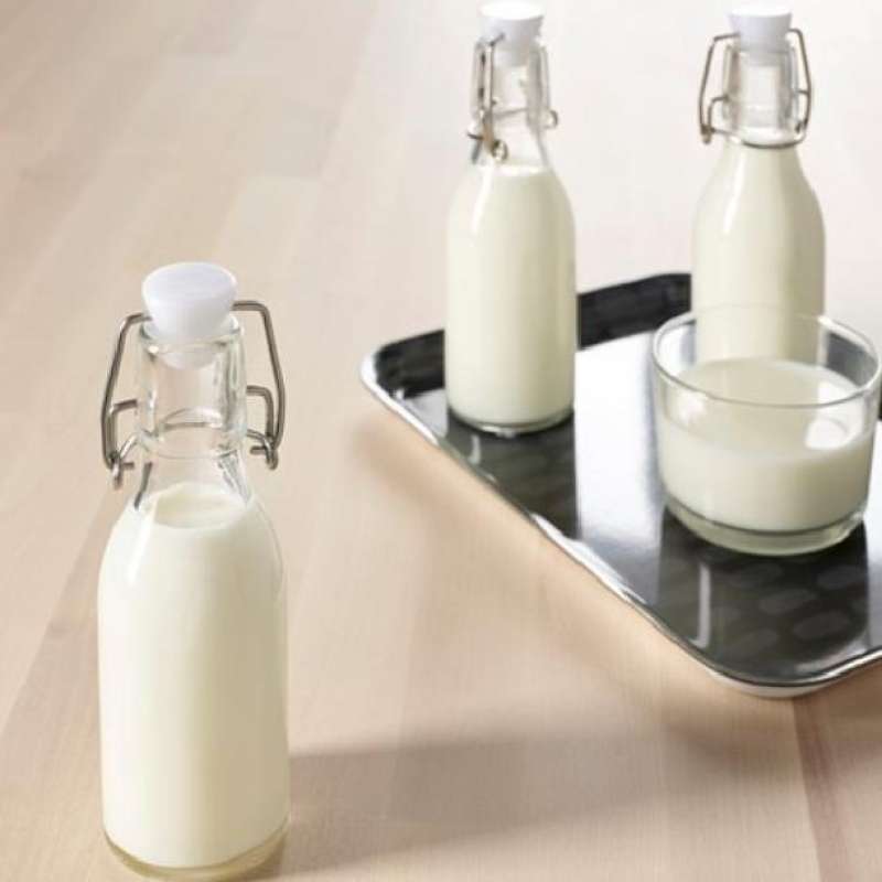 Jual 1set 3pcs Botol Minum Kaca Bening Penutup Kawat Besi Anti Tumpah ...