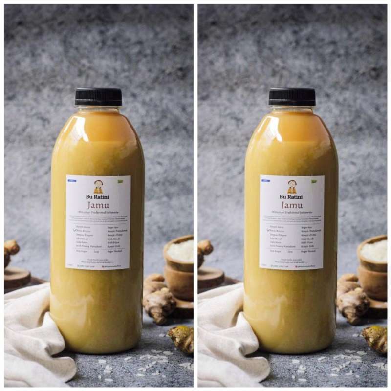 Promo Paket Bundling 2 Botol (1l) Jamu Kunyit Asem/beras Kencur/empon ...