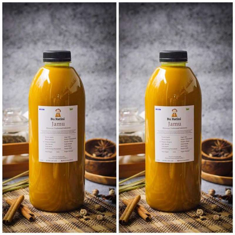 Promo Paket Bundling 2 Botol (1l) Jamu Kunyit Asem/beras Kencur/empon ...