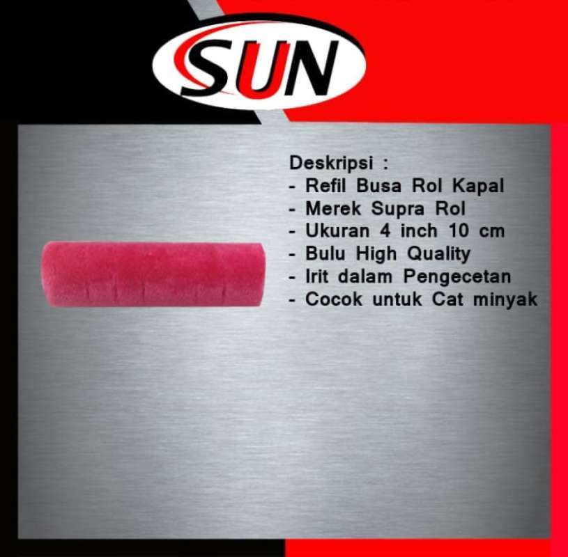 Jual Jual Refil Busa Bulu Kuas Rol Roll Cat Tembok besi Kayu 4 inch 10 ...