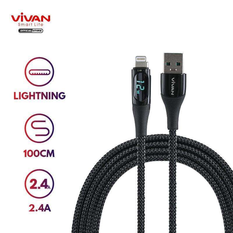 Jual Vivan Kabel Data 100cm Usb To Type C 40w / Usb To Lightning 12w Vi ...