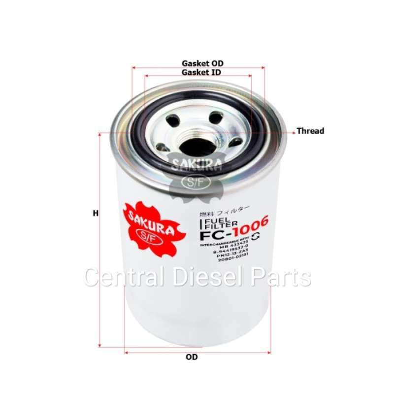 Promo Dijual Fuel Filter Solar TCM FD35 Kia Carnival Diesel FC-1006 ...