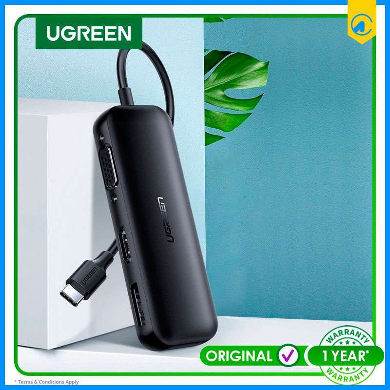 Jual Ugreen 60568 USB Type C to VGA/HDMI/DP Converter Black di Seller Toko Artica Computer ...