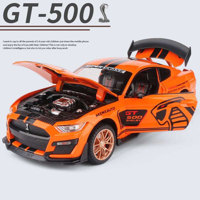 Jual 124 Ford Mustang Shelby GT500 Alloy Sports Car Model Diecasts ...