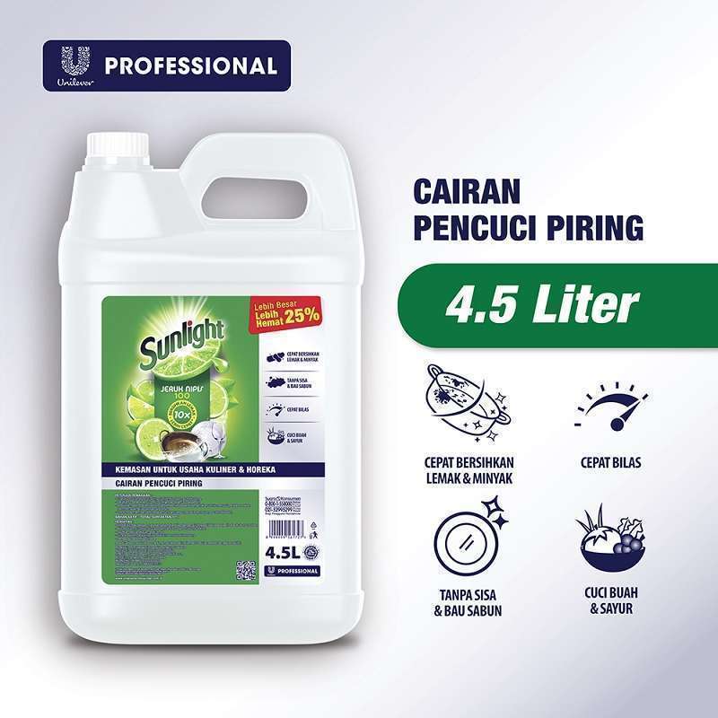 Promo Sunlight Professional Jeruk Nipis Jerigen 4.5 Liter [1 Jerigen ...