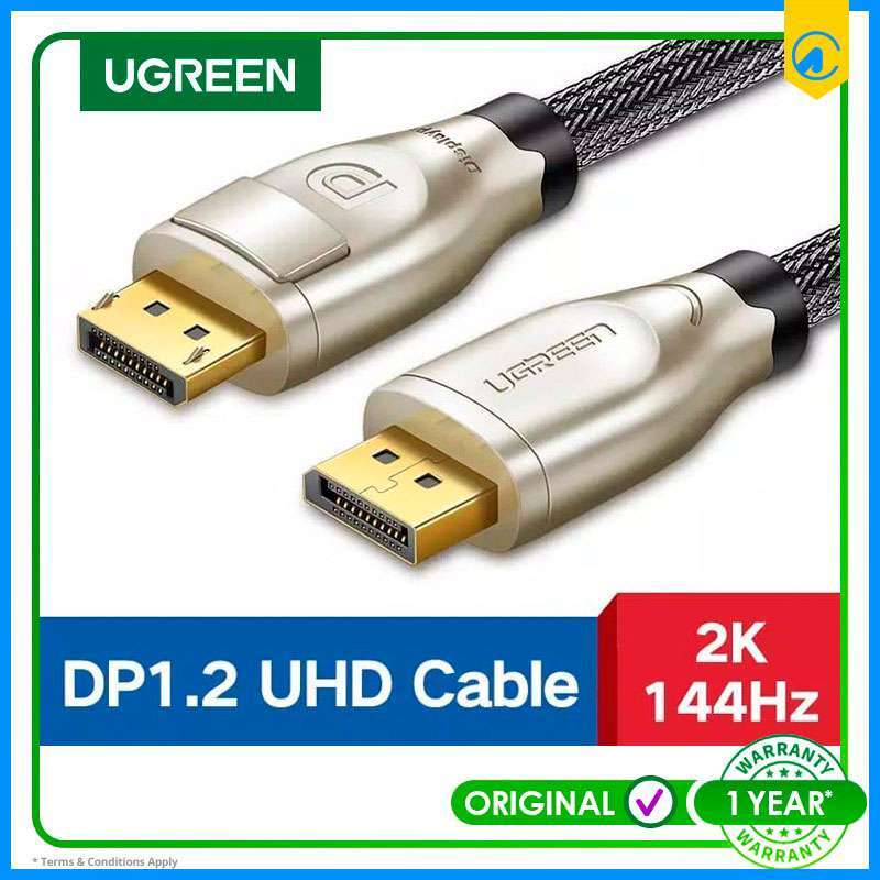 Jual Ugreen 30120 DisplayPort 1.2 to DisplayPort DP Braid Cable 2m Black di Seller Toko Artica ...