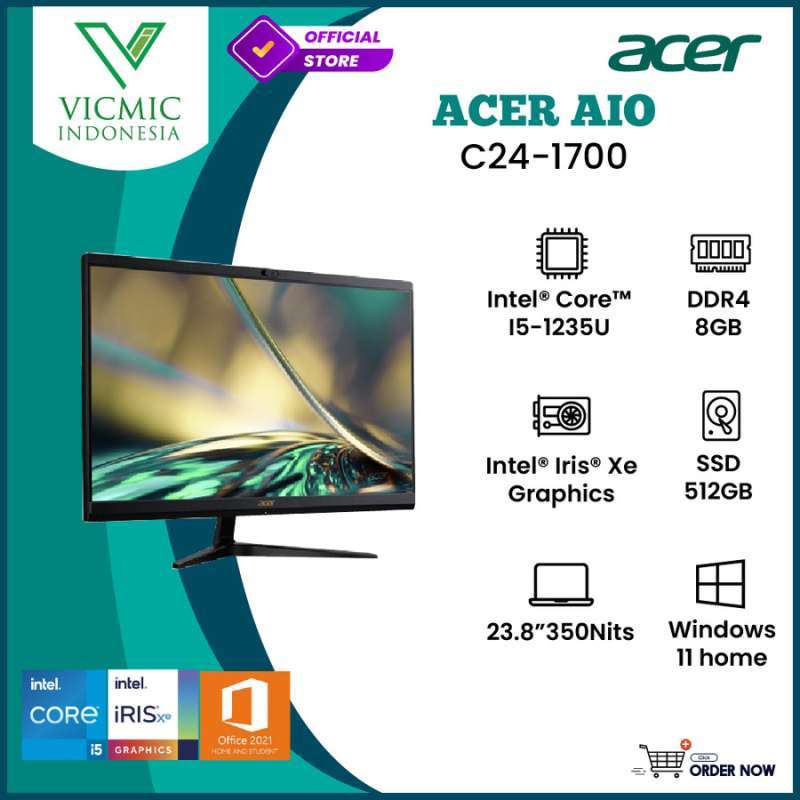 Jual ACER Aspire ALL IN ONE C24-1700 [Intel-I5-1235U/8GB/512GB SSD ...