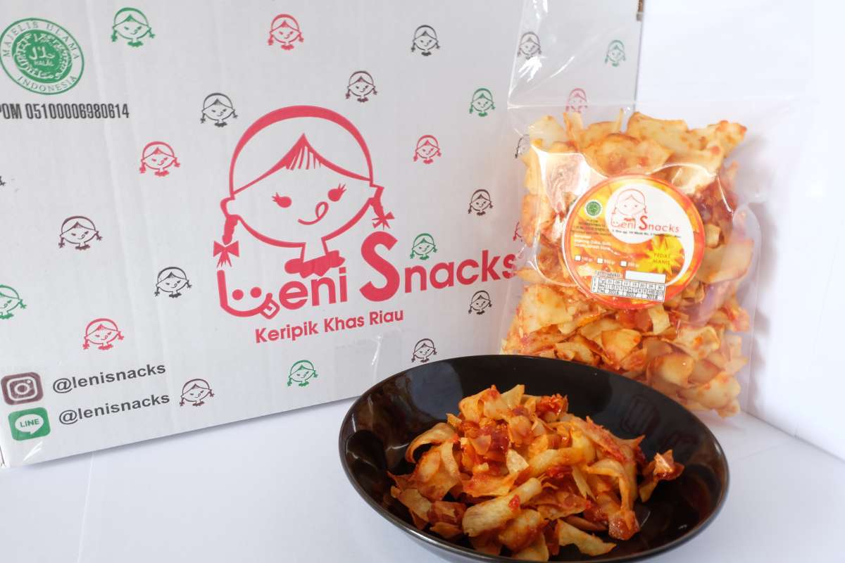Jual Leni Snacks Keripik Singkong Rasa Pedas Manis[250 G] Di Seller ...