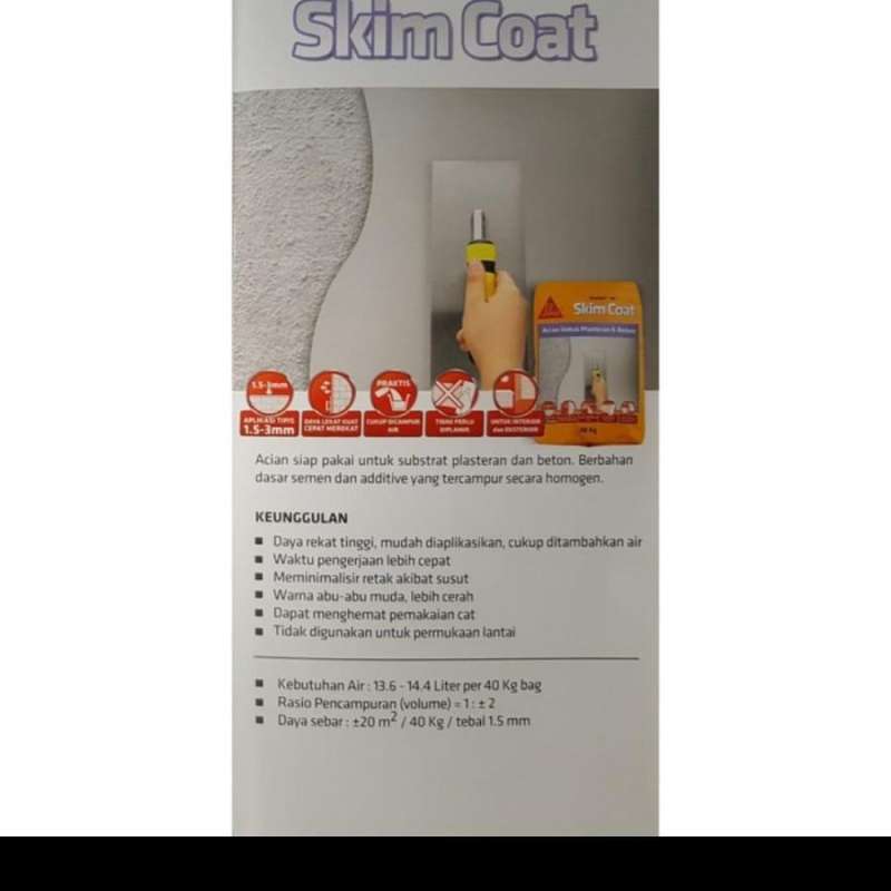 Jual Sika 181 Sika Wall Skim Coat Acian (40kg) Di Seller Cahaya Abadi ...