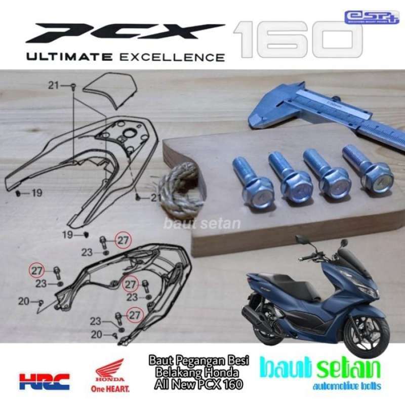 Jual Baut Set Behel Honda PCX 160 / Baut Behel Pcx 160 di Seller Devil ...